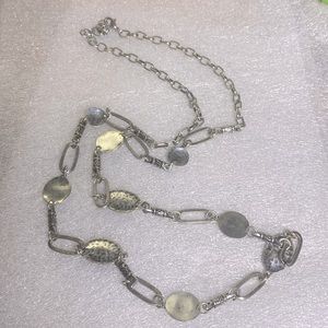 Ruby Rd. | Jewelry | Ruby Rd Large Silver Necklace Textured Flattened ...